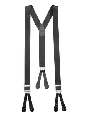 Ralph Lauren Alligator-trimmed Suspenders - Black