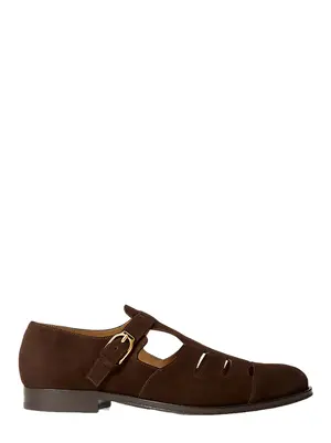 Ralph Lauren Calf-suede Fisherman Sandal - Luggage Brown