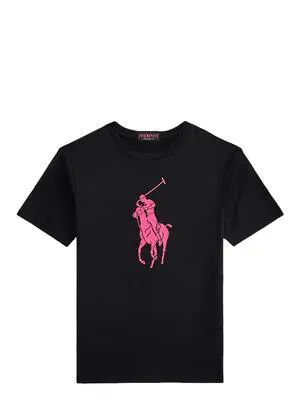 Ralph Lauren Ralph Lauren Pink Pony Cotton Jersey Tee Polo Black