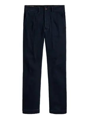 Ralph Lauren Indigo Herringbone Officer's Pant - Deep Navy