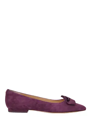 Ralph Lauren Ralph Lauren Londyn Suede Ballet Flat Pinot Noir