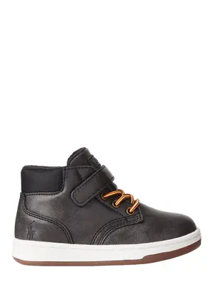 Ralph Lauren Polo Court High-top Ps Sneaker - Black On Black