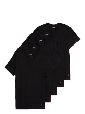 Ralph Lauren Classic Fit Wicking V-neck 5-pack - Black
