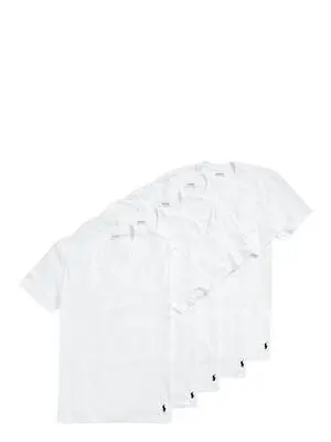 Ralph Lauren Classic Fit Wicking V-neck 5-pack - White