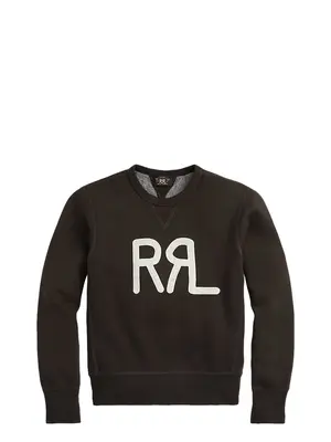 Ralph Lauren Logo Cotton-blend Fleece Sweatshirt - Faded Black/white