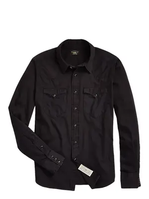 Ralph Lauren Cotton Twill Western Shirt - Black