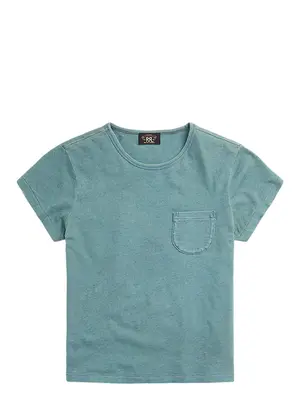 Ralph Lauren Cotton-linen Pocket T-shirt - Washed Indigo