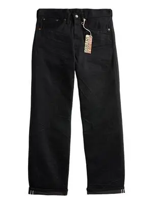 Ralph Lauren Double Rl Relaxed-fit Selvedge Jeans - New Black On Black