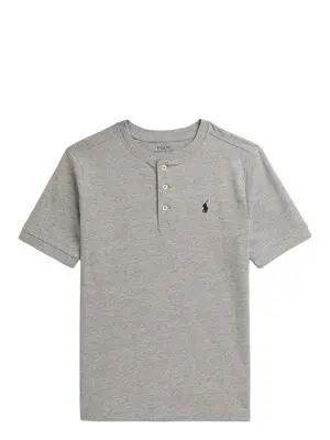 Ralph Lauren Cotton Jersey Short-sleeve Henley Shirt - Andover Heather