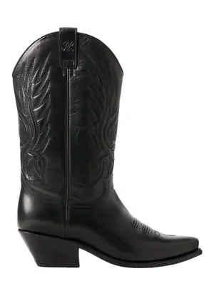 Ralph Lauren Chilton Mm Vachetta Cowboy Boot - Black