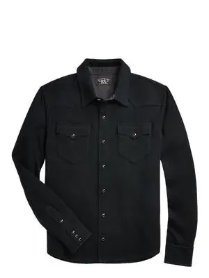 Ralph Lauren Wool-cashmere Western Shirt Sweater - Black