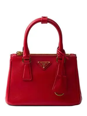 Prada Galleria Saffiano Leather Micro Bag - Red