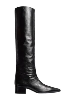 Khaite Khaite Andee Leather Knee Boots Black