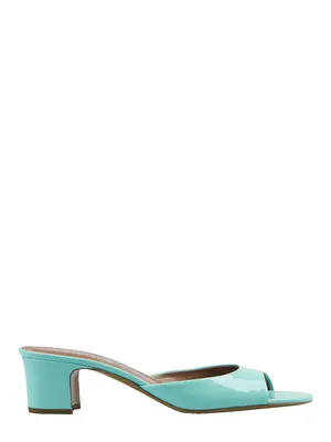 Paris Texas Paris Texas Lara Patent Leather Slide Sandals Turchese