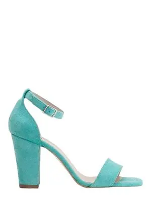 FOREVER & ALWAYS SHOES High Heel Ankle Strap Sandals - Aqua Blue