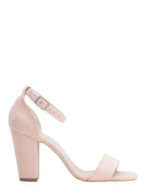 FOREVER & ALWAYS SHOES High Heel Ankle Strap Sandals Coral Pink