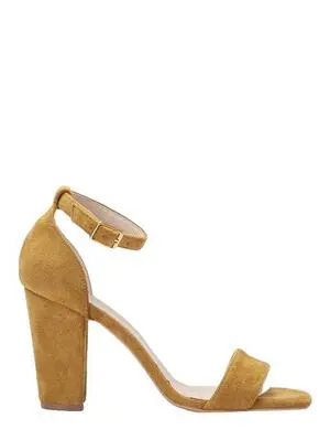 FOREVER & ALWAYS SHOES High Heel Ankle Strap Sandals Mustard