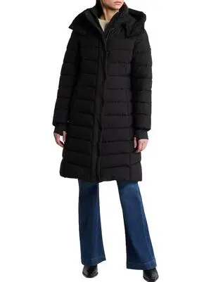 Bcbgmaxazria BCBG Water-Resistant Hooded Puffer Jacket Black