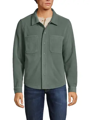 LANDS' END Anyweather Fleece Shirt Jacket Spruce