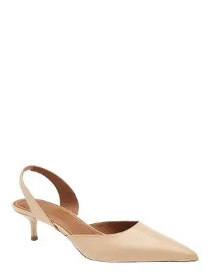 Staud Sebastion Slingback Pointed Toe Pump Porcini