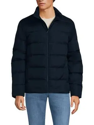 LANDS' END Wide Channel 600 Fill Power Down Puffer Jacket Radiant Navy