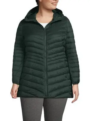 LANDS' END Ultralight Packable Down Jacket Evening Forest