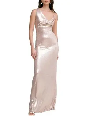 MARCELLA Liberty Metallic Gown - Stardust