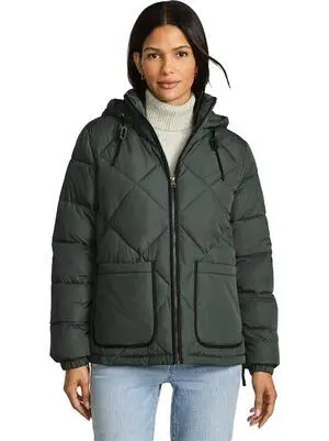 LANDS' END Featherfree Insulated Diamond Quilted Jacket - Evening Forest