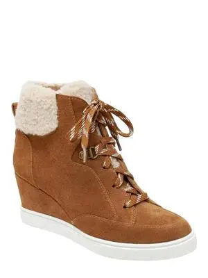 Linea Paolo Linea Paolo Arden Wedge Sneakers Nutmeg/ Ivory