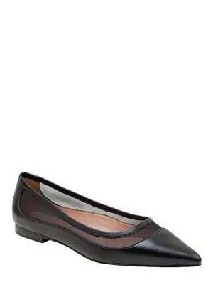Linea Paolo Novah Pointed Toe Flat - Black