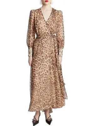 Bardot Lucianna Leopard Print Wrap Dress - B Leopard