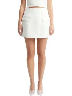 Bardot Delphi Balloon Miniskirt - Orchid White