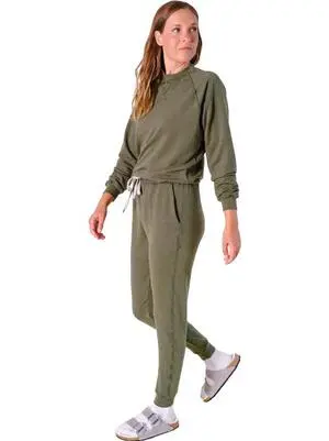 POPLINEN Agnes Organic Cotton + Tencel Jogger Pant - Moss