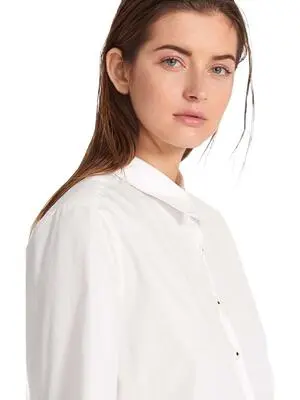 ANSEA Organic Cotton Button-down Shirt - White