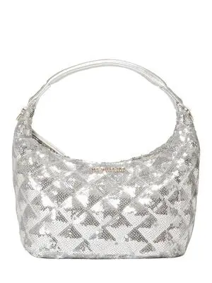 Mz Wallace Mini Metro Sequin Top Handle Bag - Ice Sequin