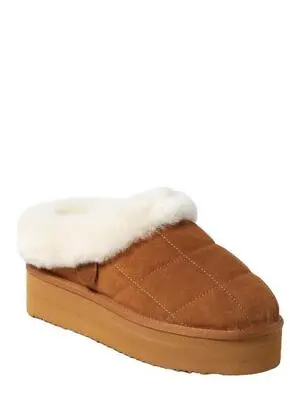 DEARFOAMS DEARFOAMS Fireside Bendigo Quilted Platform Clog Slipper