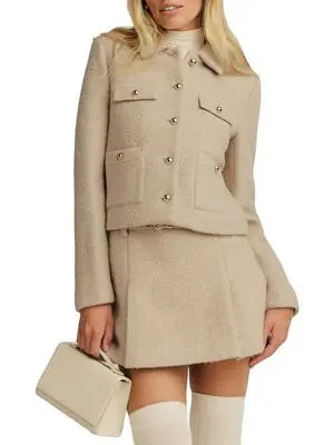 REFORMATION Marin Wool-blend Jacket - Beige