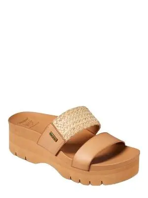 Reef Cushion Vista Higher Platform Slide Sandal - Natural Raffia
