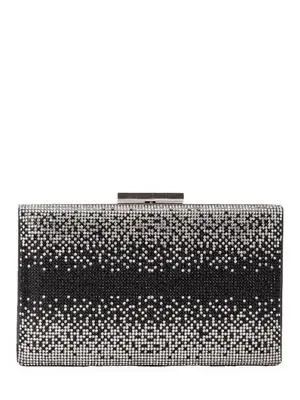 FOREVER & ALWAYS SHOES Clara Evening Clutch - Black Silver Glitter