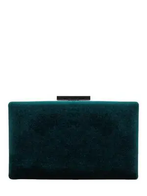 FOREVER & ALWAYS SHOES Clara Evening Clutch - Emerald Green Velvet