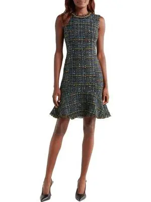 TAHARI ASL Tahari ASL Chain Detail Tweed Dress