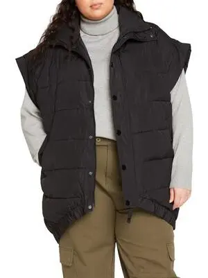 Universal Standard Universal Standard Paparazzi Puffer Vest Black
