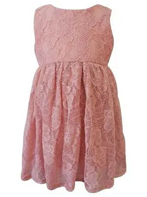 POPATU Sleeveless Lace Dress - Dusty Pink