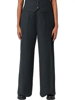 AAM THE LABEL Wool Wide-leg Trousers - Charcoal
