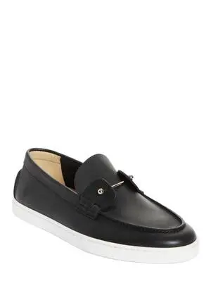 CHRISTIAN LOUBOUTIN Christian Louboutin Chambeliboat Flat Loafer Bk01-black