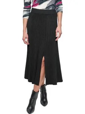 Dkny Ribbed Sweater Skirt - Black