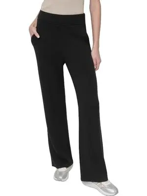 Dkny Hacci Wide Leg Pants - Black