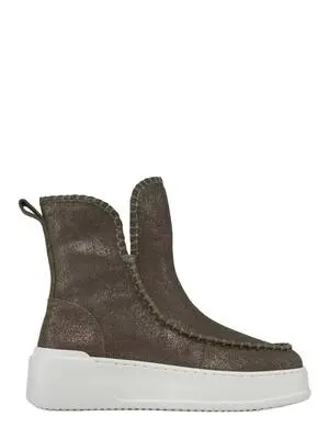 J/SLIDES NYC Jaja High-top Sneakers - Metallic Khaki