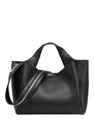 Dkny Willa Satchel Bag - Black/silver