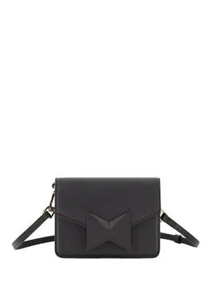 Mac Duggal Mini Crossbody Bag With Gold Hardware - Black